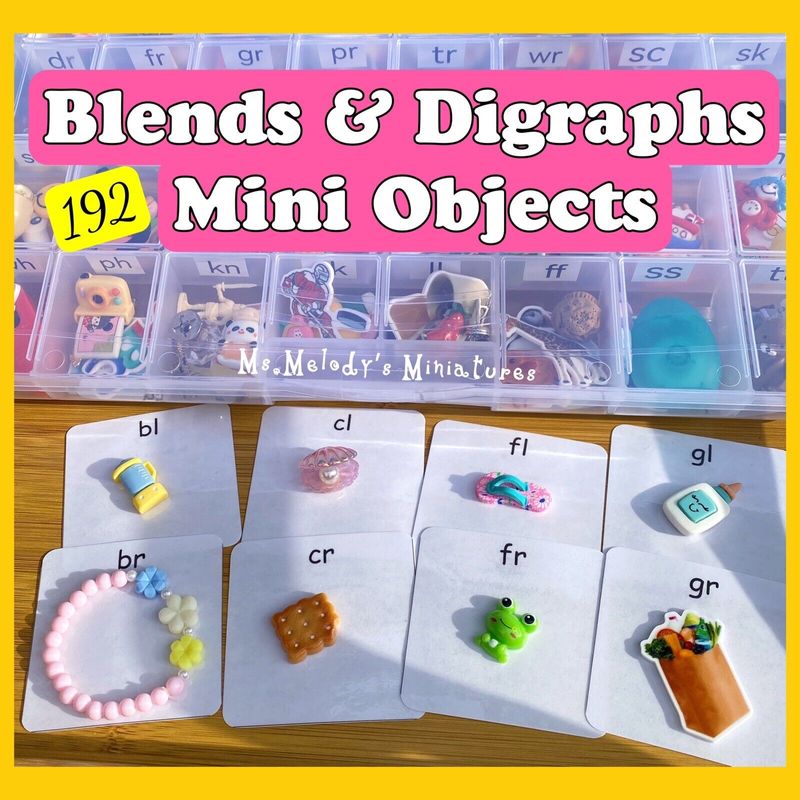 Blends Digraphs Double Letters Mini Objects Montessori Phonics Letter ...