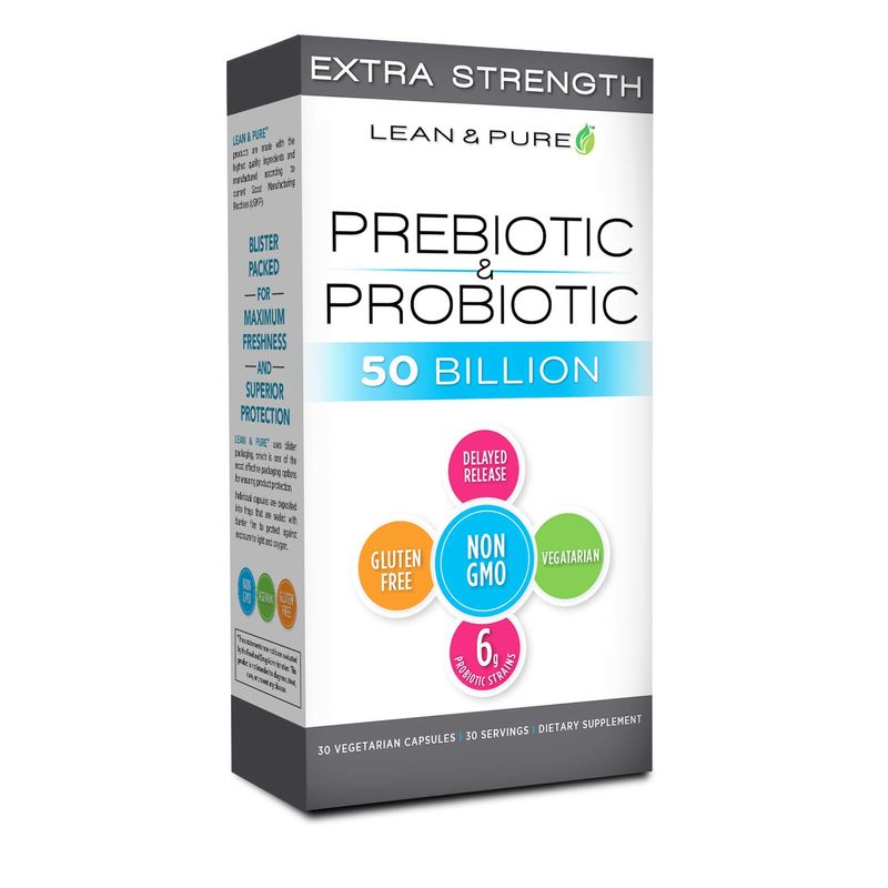 Lean & Pure Olympian Labs Extra Strength Prebiotic and Probiotic, 50 ...