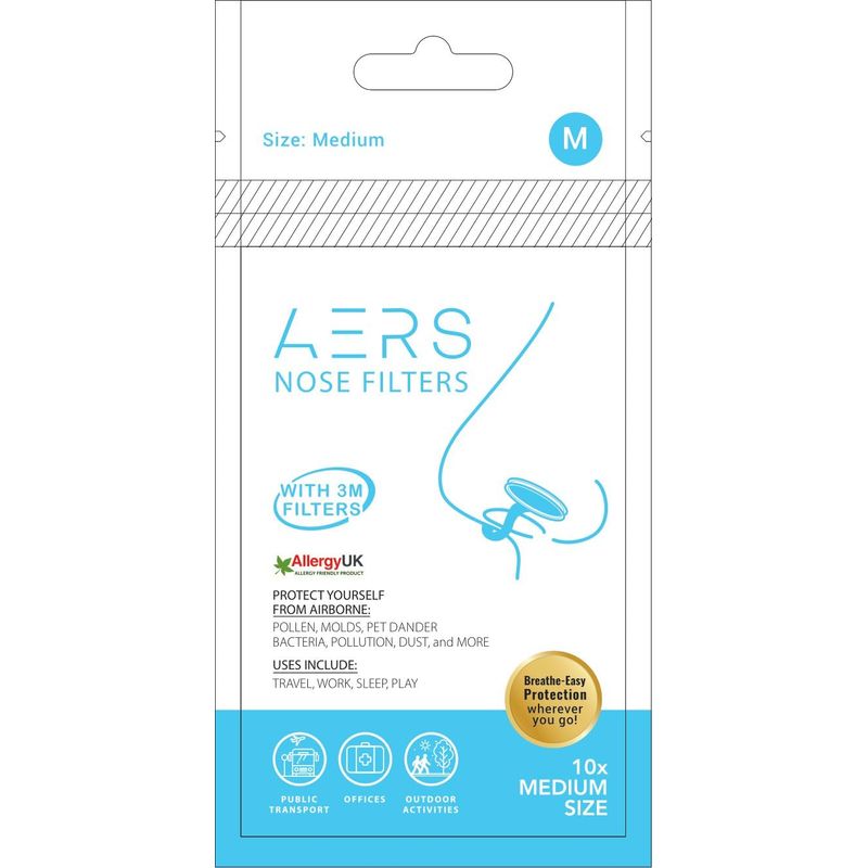 AERS Nose Filters with 3M Filtration Technology for Allergy Relief ...