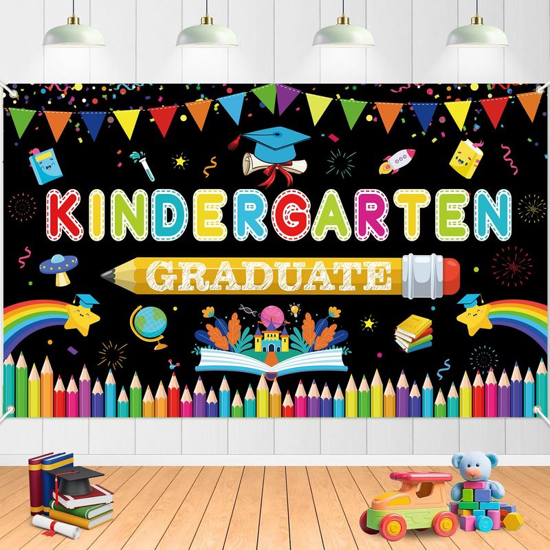 Kindergarten Graduate Banner Backdrop, Kindergarten Graduation ...