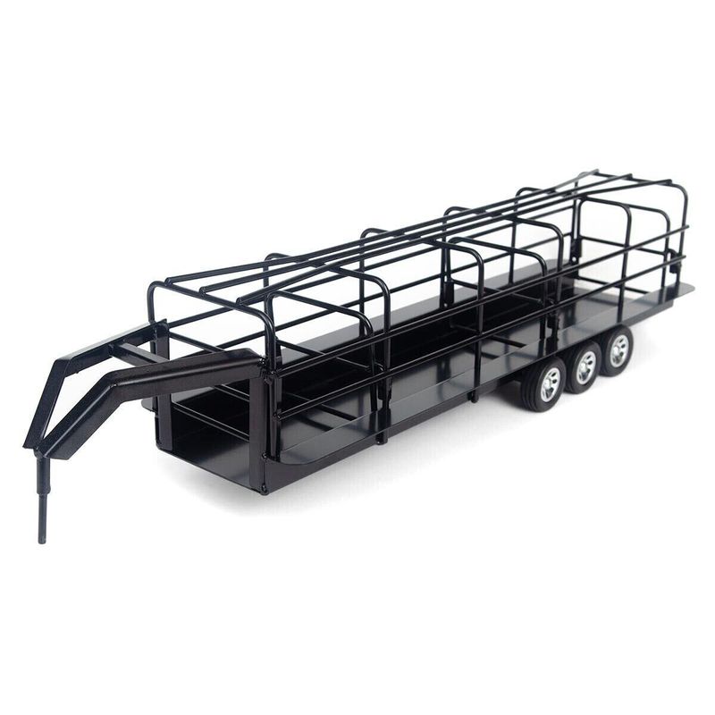 Little Buster Toys Black Gooseneck Long Trailer with Split Gates 1:16 ...