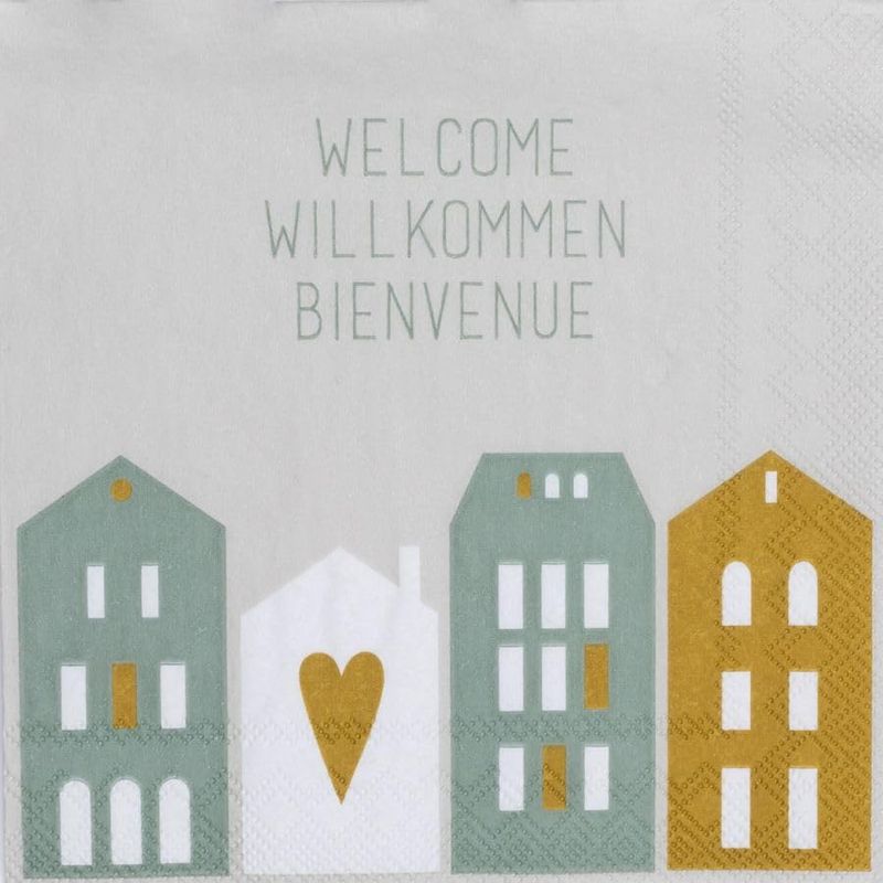 Welcome Bienvenue Cocktail Napkins - Online Marketplace - EveryMarket