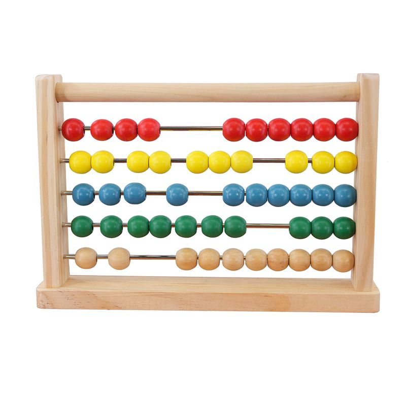 Wooden Bead Abacus Counting Number Frame Learning Maths Toy Made of ...