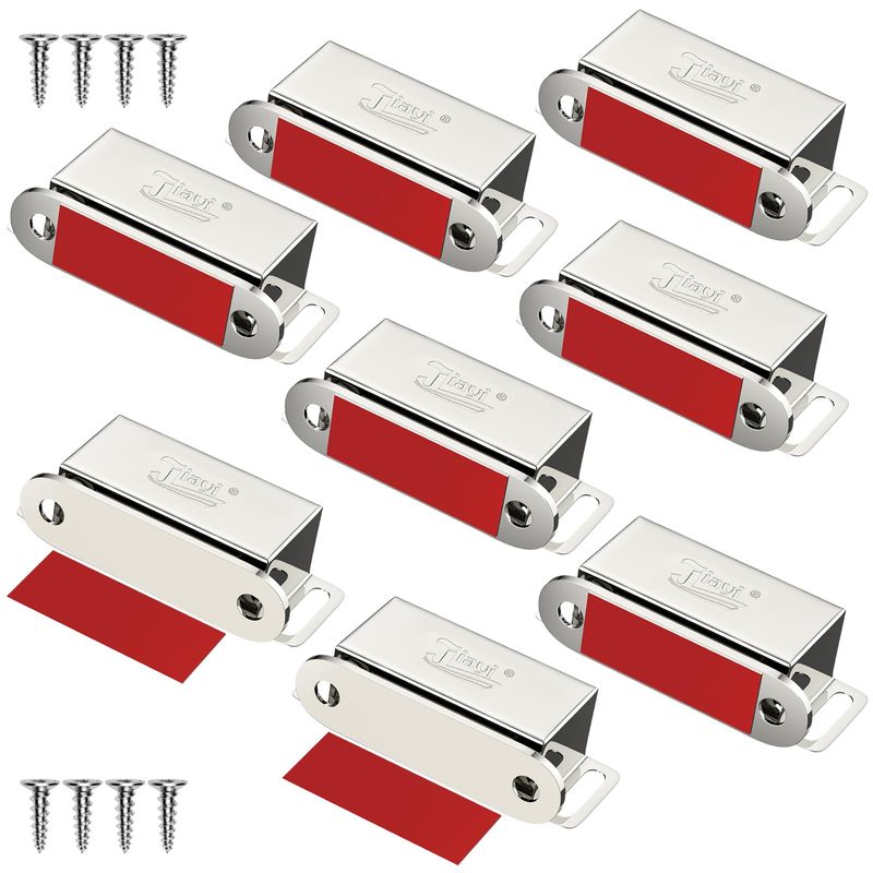 Cupboard Door Magnets Jiayi 8 Pack Magnetic Door Catch Stainless Steel ...