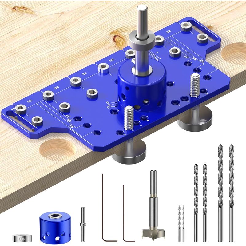 Shelf Pin Jig and Concealed Hinge Jig 2 In 1, Shelf Pin Drilling Jig ...