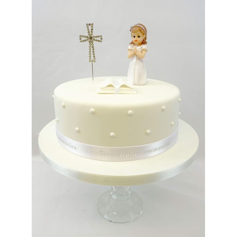Cake Decoration First Holy Communion Kneeling Praying Girl Handmade ...