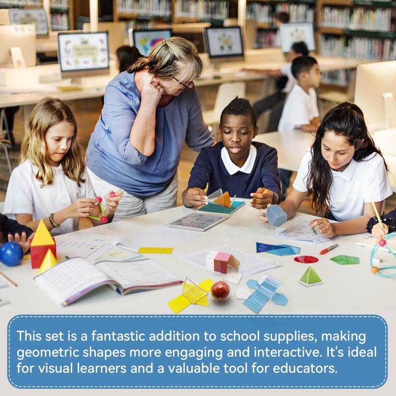 Math Geometry Manipulatives | 2d3d Geometric Solids - Set of 24-12 ...