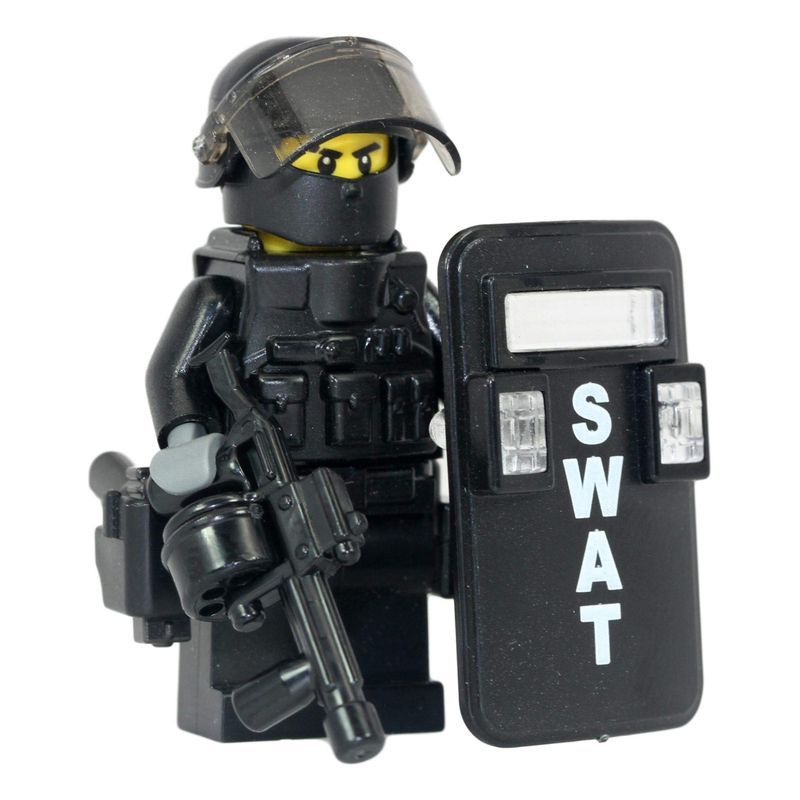 Modern Brick Warfare SWAT Police Riot Control Officer Custom Minifigure ...