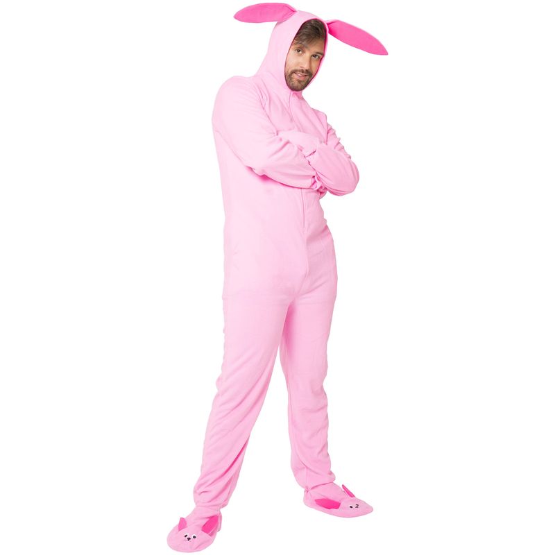 INTIMO A Christmas Story Men's Ralphie Deranged Pink Bunny Suit Hooded ...