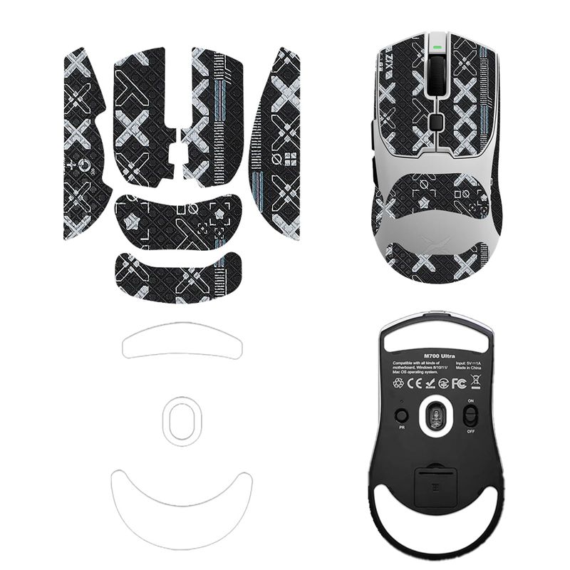 NOUKAJU Mouse Grip Tape for Delux M700PRO, Rounded Curved Edges Mouse ...