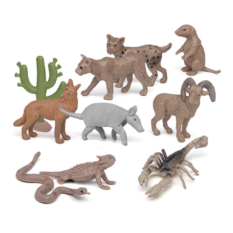 BRETOYIN 11PCS Mini Desert Animals Figurines Set Desert Realistic ...