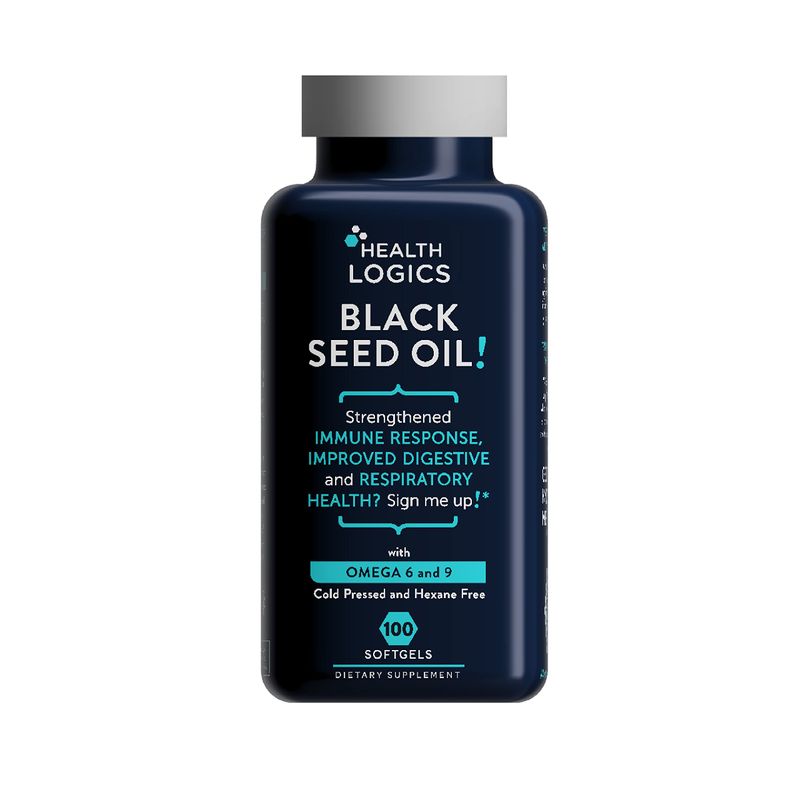 Health Logics Black Seed Oil, Cold Pressed, Rich Source of Omega 6 & 9 ...