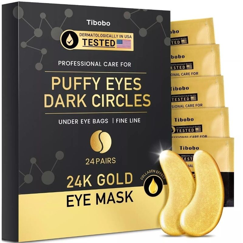 24 Pairs Under Eye Fine Line Patches 24K Gold Eye Masks - Online ...