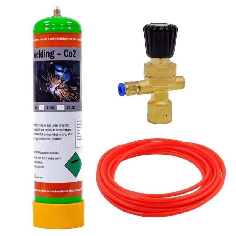 Argon CO2 Disposable Gas KIT Bottle MIG TIG Welding w/Regulator + Hose ...
