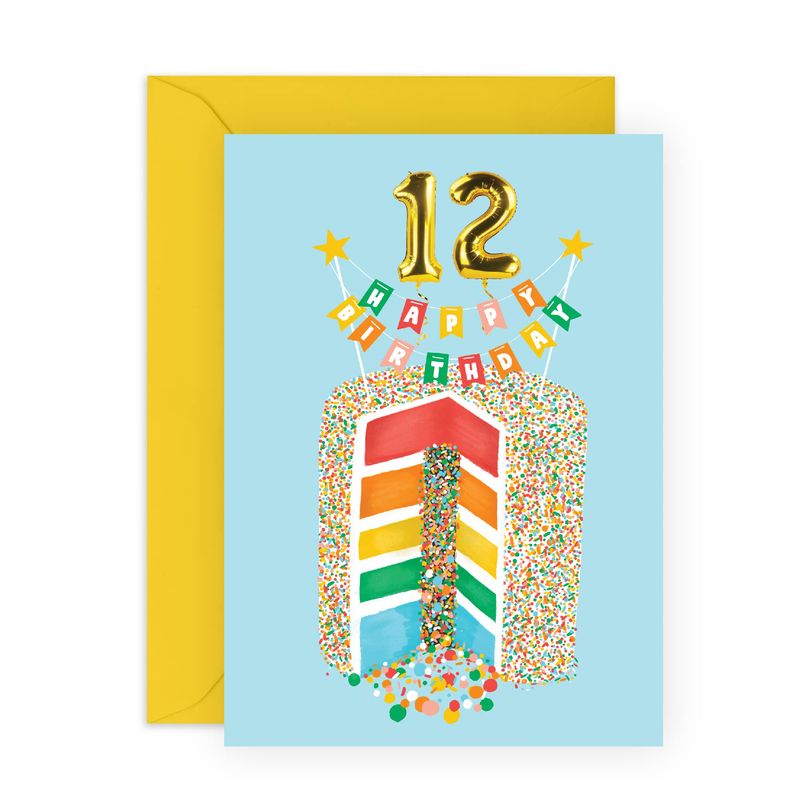 Central 23 Happy 12th Birthday Card For Girl - Kids Birthday Cards Age ...