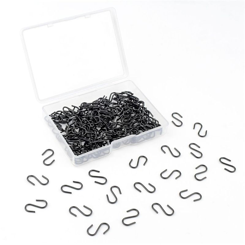 100 Pack Mini S Hooks for Hanging Small S Hook for Jewelry Metal S-hook ...