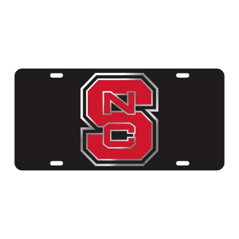 NC- State Wolfpack Black Laser Cut Car Tag Block NCS Logo - Online ...