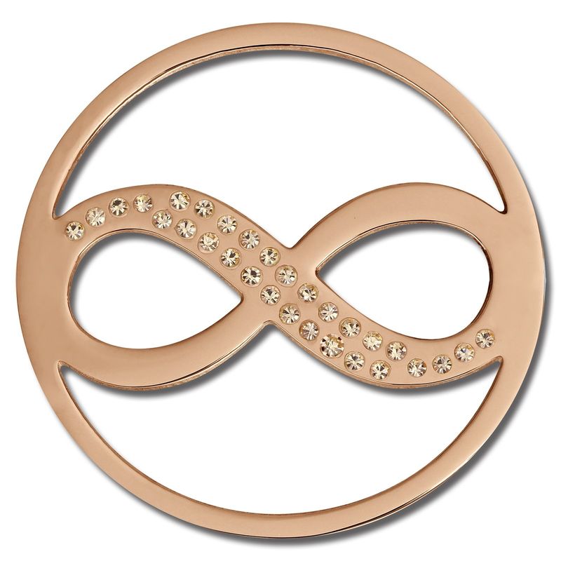 Amello Stainless Steel Jewelry Coins, Coin Rose Plated Infinite - Coin ...
