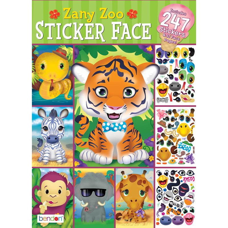 Bendon Zany Zoo Create-A-Face Sticker Pad 42424 - Online Marketplace ...