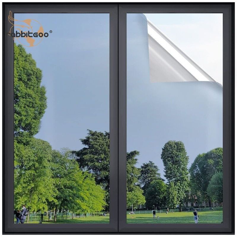 One Way Mirror Window Film Rabbitgoo Heat UV Reflective Privacy Tint ...