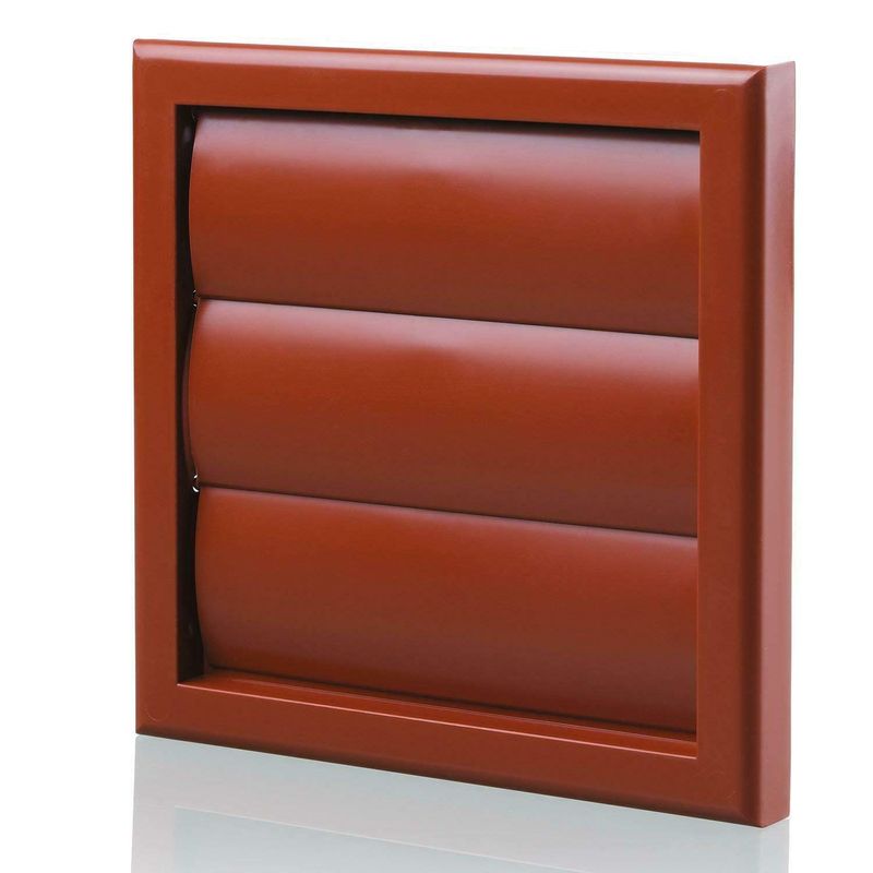 Blauberg Terracotta Gravity Grille 125 mm - 5 inch External Ducting Air ...