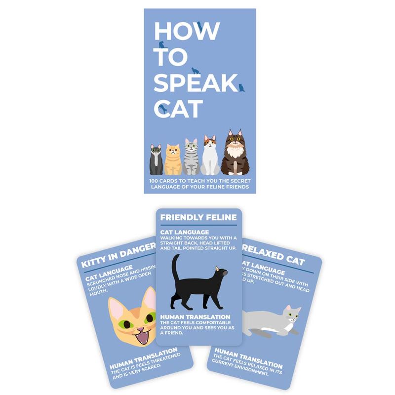 Gift Republic How To Speak Cat 100 Cards Fun Gift for Cat Lovers Learn ...