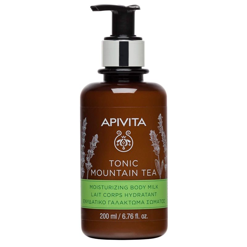 Apivita Tonic Mountain Tea Moisturizing Body Lotion with Vitamin E, Shea Butter & Almond Oil ...