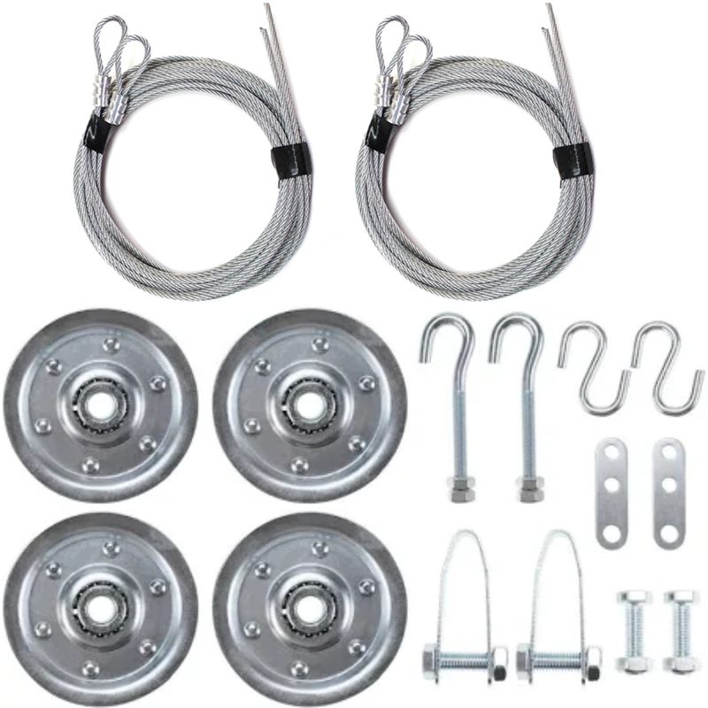 Garage Door Extension Kit with Cables,Pulleys,Bolts, and Nuts | For 7 ...
