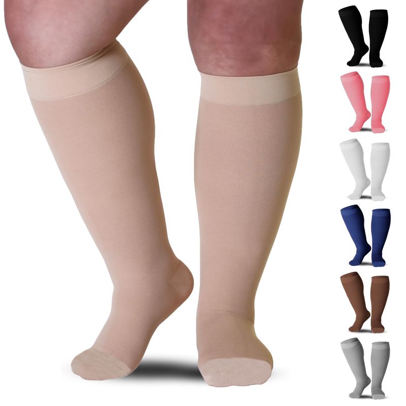 Mojo Compression Socks - Medical Grade Closed Toe Support Hose for ...