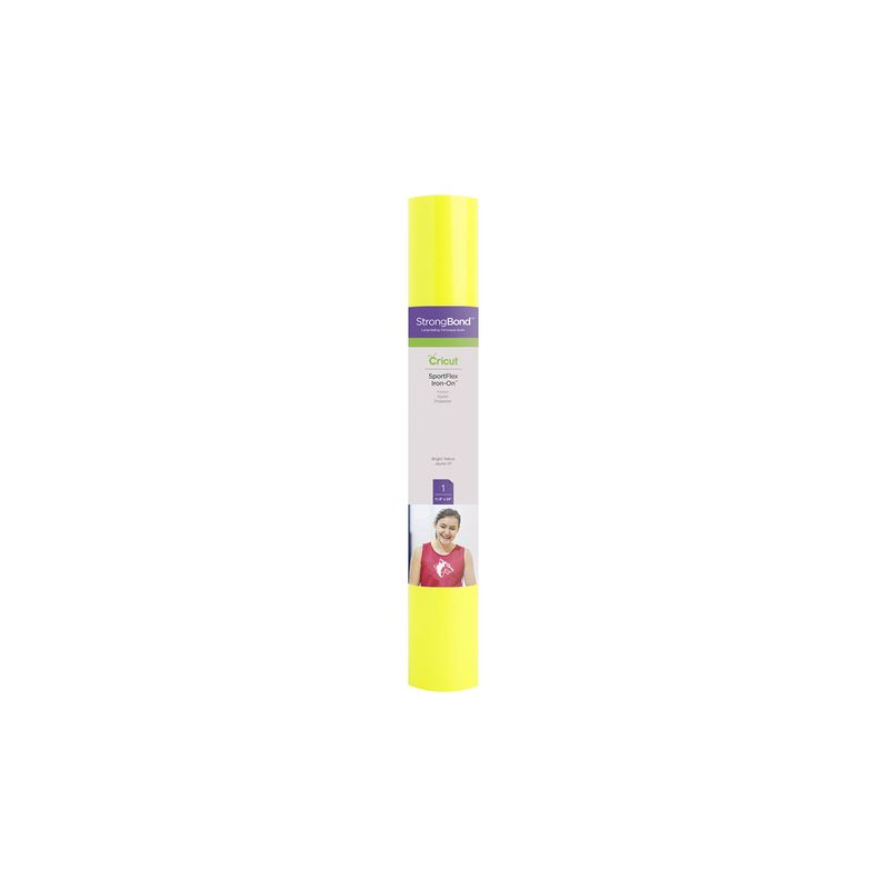 Cricut SportFlex Iron On | Bright Yellow | 61 cm (24 ft) | Heat ...