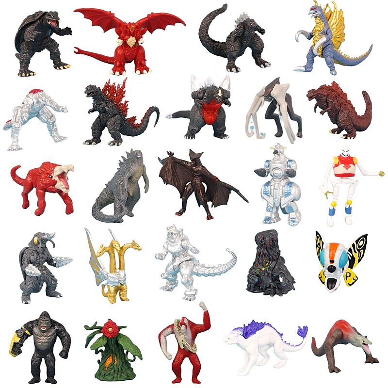 Generic Set of 24 Dragon vs Kong Toys, Dinosaur Action Figures 2-3 Inch ...