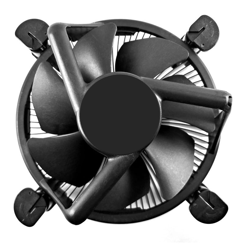 CPU Cooler Black Aluminum Heatsink Copper Core Base 4-Pin PWM 92mm 3000 ...