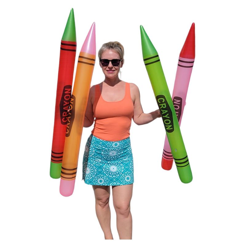 Zugar Land Huge 42" Neon Color Inflatable Crayons (Set of 4 Colors ...