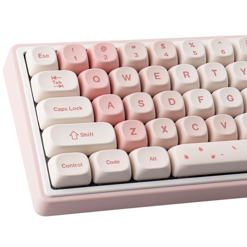 Sunzit PBT Pink Keycaps,143 Keys Cute MOA Profile Dye Sublimation ...