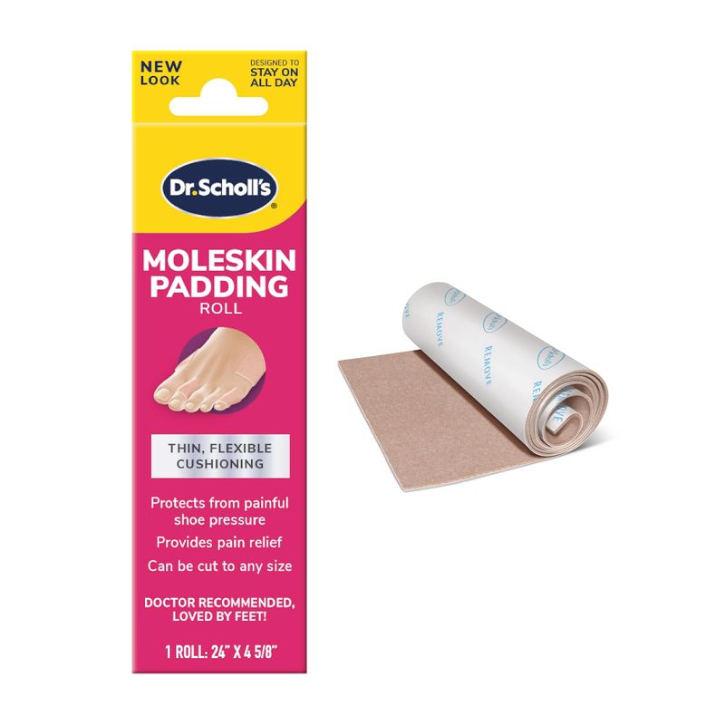 Dr. Scholl's Moleskin Plus 24" x 4 5/8" Padding Roll, 1 Count - Online ...