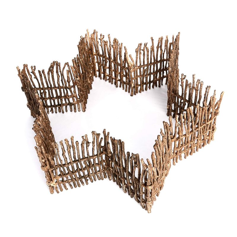 Volnau 12 Pcs Plastics Wooden Corral Fence Toys Horse Panel Accessories ...