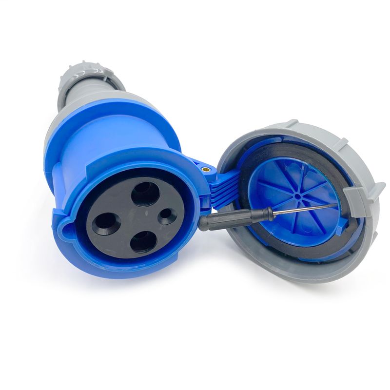 IEC 60309 Waterproof Industrial Connector Socket, 3Pin 63A 200V-250V 2P ...
