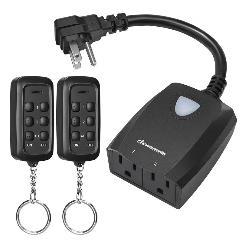 DEWENWILS Outdoor Wireless Remote Control Outlet, 2 Independent Control ...