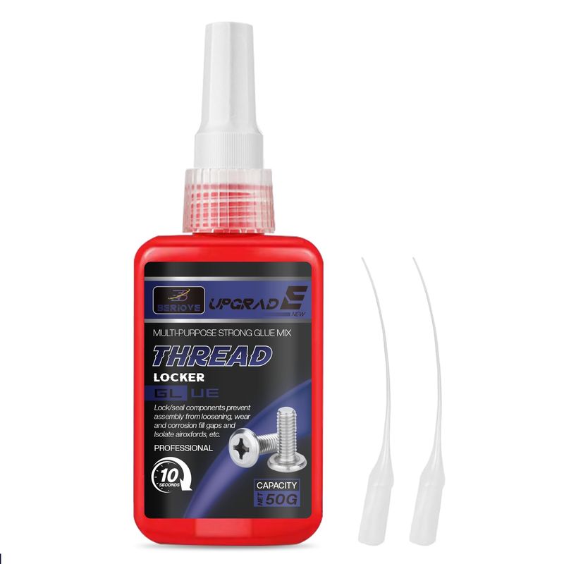 BERIOVE Blue Thread Locker 243 : Threadlocker Metal Glue for Bolts ...