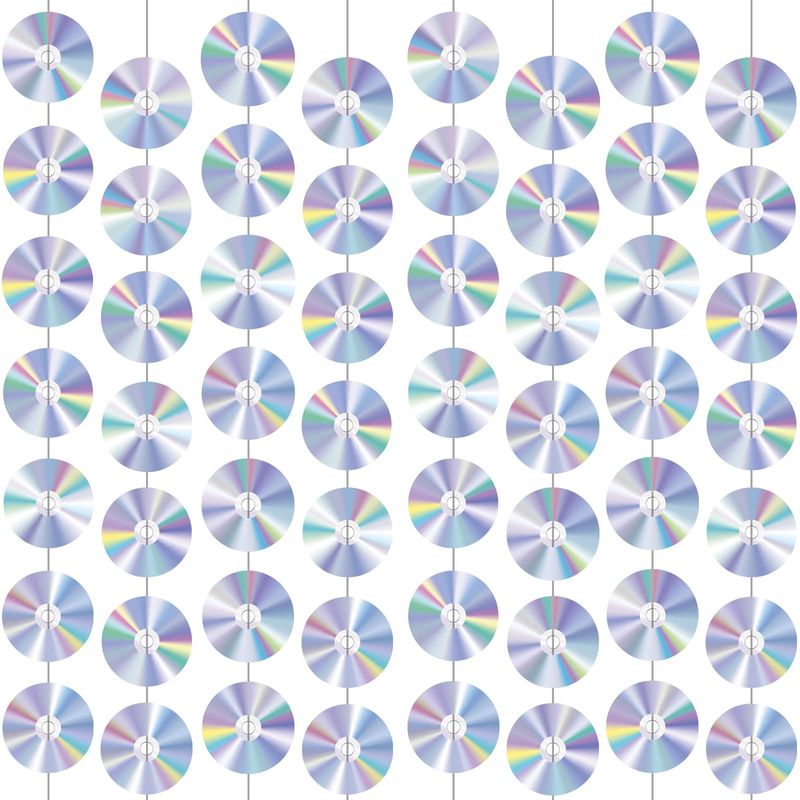 Naozinebi CD Disco Banners Retro 90s Theme Hanging Swirl Ceiling Y2K Early 2000s Party ...