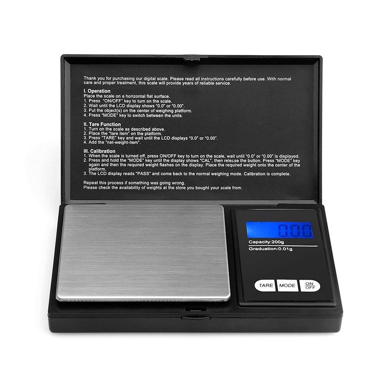 200 x 0.01g Pocket Scale- Portable Digital Scale with Back-lit LCD Display, Elite Digital Pocket ...