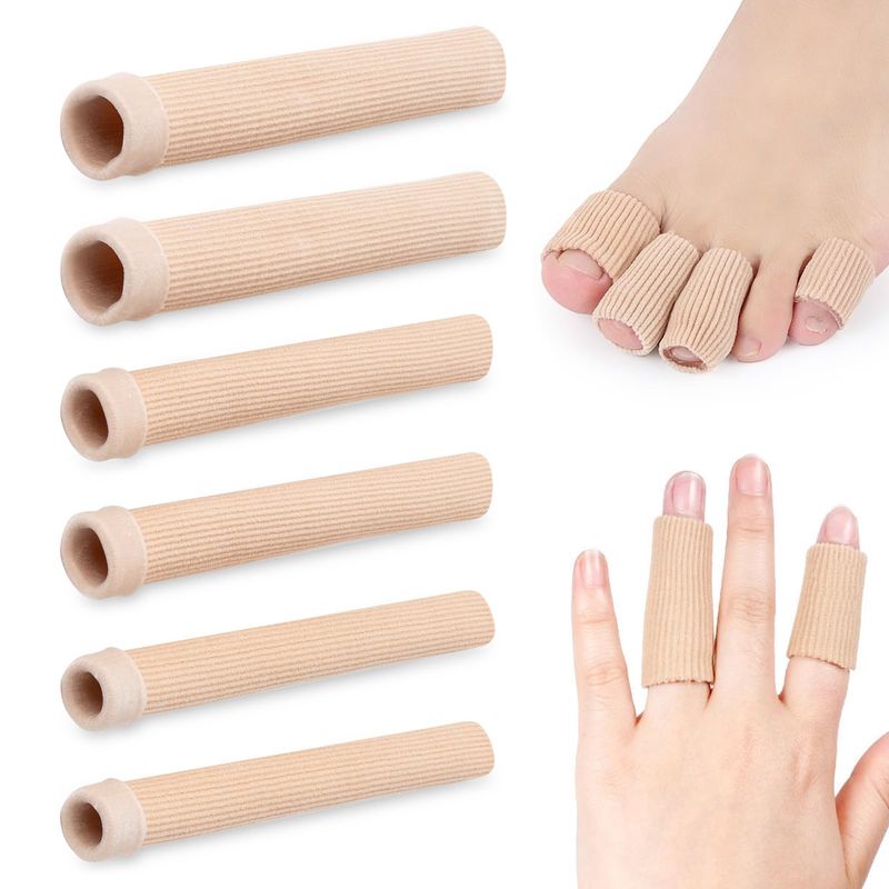 Toe Protector 6 Pcs Cuttable Toe Tubes, 3 Size (S, M, L) Toe Cushions ...