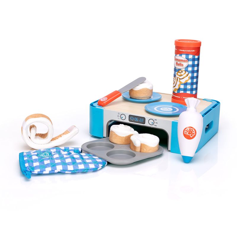 Fat Brain Toys Pretendables Cinnamon Roll Set, Pretend Play Food, Play ...