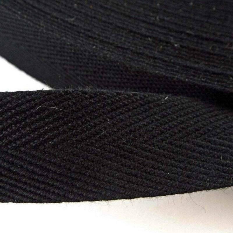 Black Cotton Blend Binding Apron Herringbone Twill Webbing Tape Sew ...