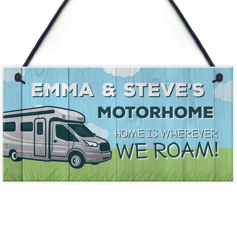 Motorhome Sign Caravan Campervan Accessories Sign Personalised Couple ...