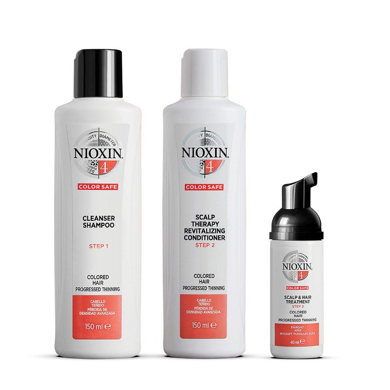 Nioxin 3-Step Kit System 4 - Colored Hair and Scalp Care Treatment ...