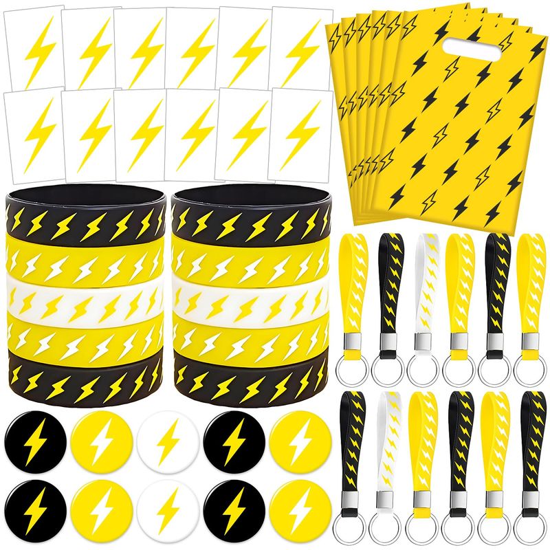 Lcnjscgo 60 PCS Lightning Bolt Party Favors Temporary Tattoos, Silicone ...
