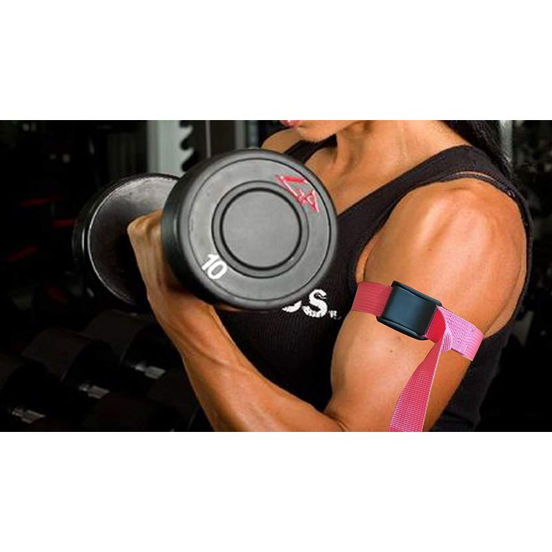 BICEP STRAP PINK WOMEN Max Bicep Blood Flow Restriction Occlusion Training Bands Help You Gain ...