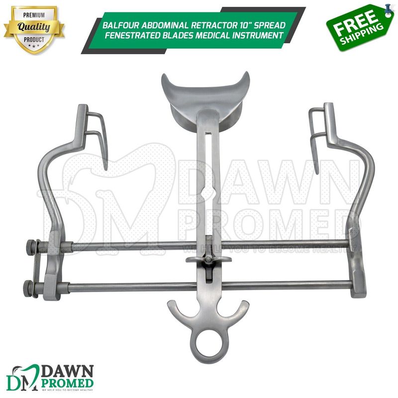 Balfour Abdominal Retractor 10" Spread Fenestrated Blades Medical German Grade - Online ...