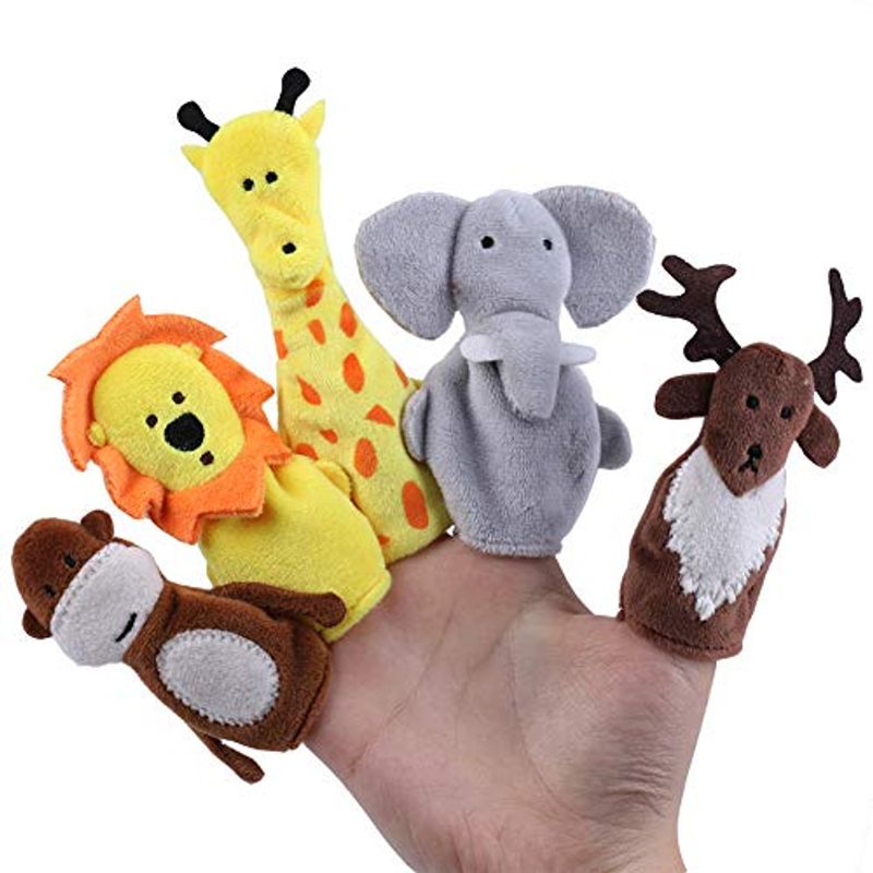 TAKEY 5 Pcs Cute Animal Finger Puppet Toy Finger Puppet Toy Finger Doll ...
